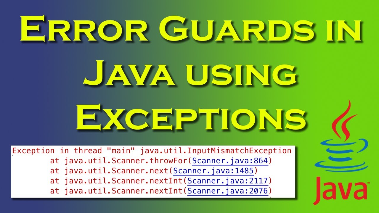 Error Guards in Java using Exceptions