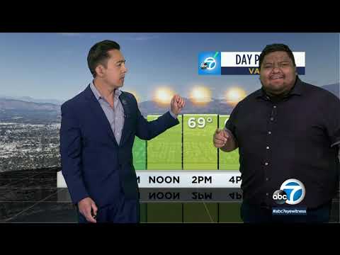 TikToker Leo Gonzalez hilariously takes over and tries to give ABC7's weather forecast live on air