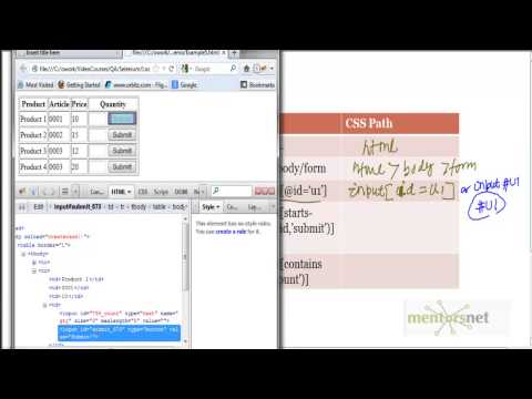 SEL 12: Locating Web Elements Using CSS | Tutorials Free 2014