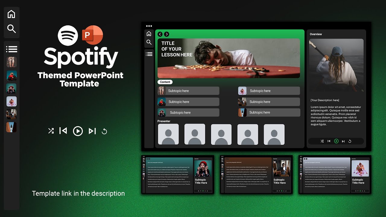 Spotify Themed PowerPoint Template | Aesthetic PowerPoint Presentation
