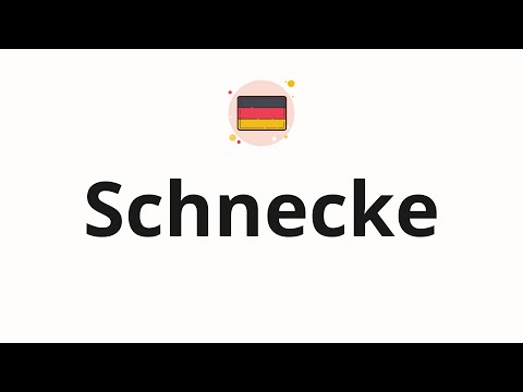 How to pronounce Schnecke (Snail in German)