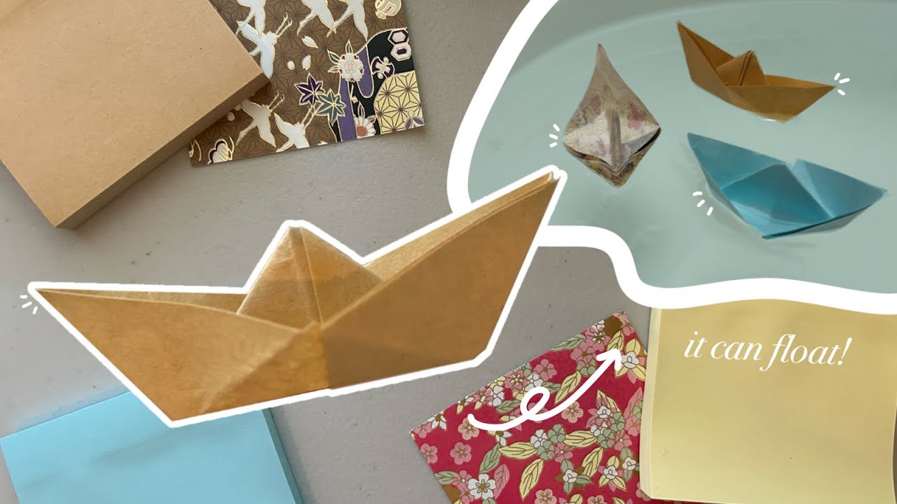 Easy Origami Paper Boat! || Boat that Floats || Sticky Note Origami For Beginners