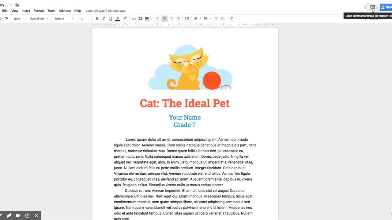 Notification Settings - Google Docs