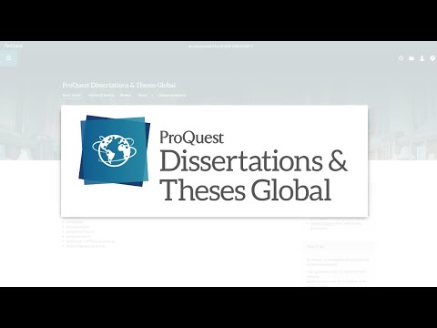 ProQuest Dissertations & Theses
