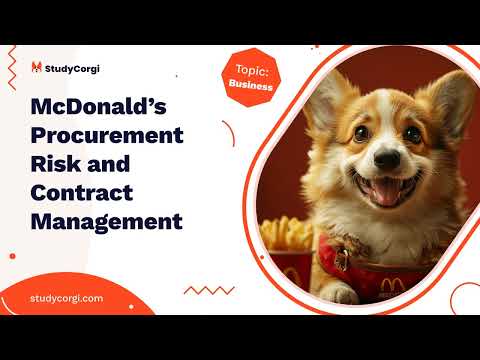 McDonald’s Procurement Risk and Contract Management - Research Paper Example