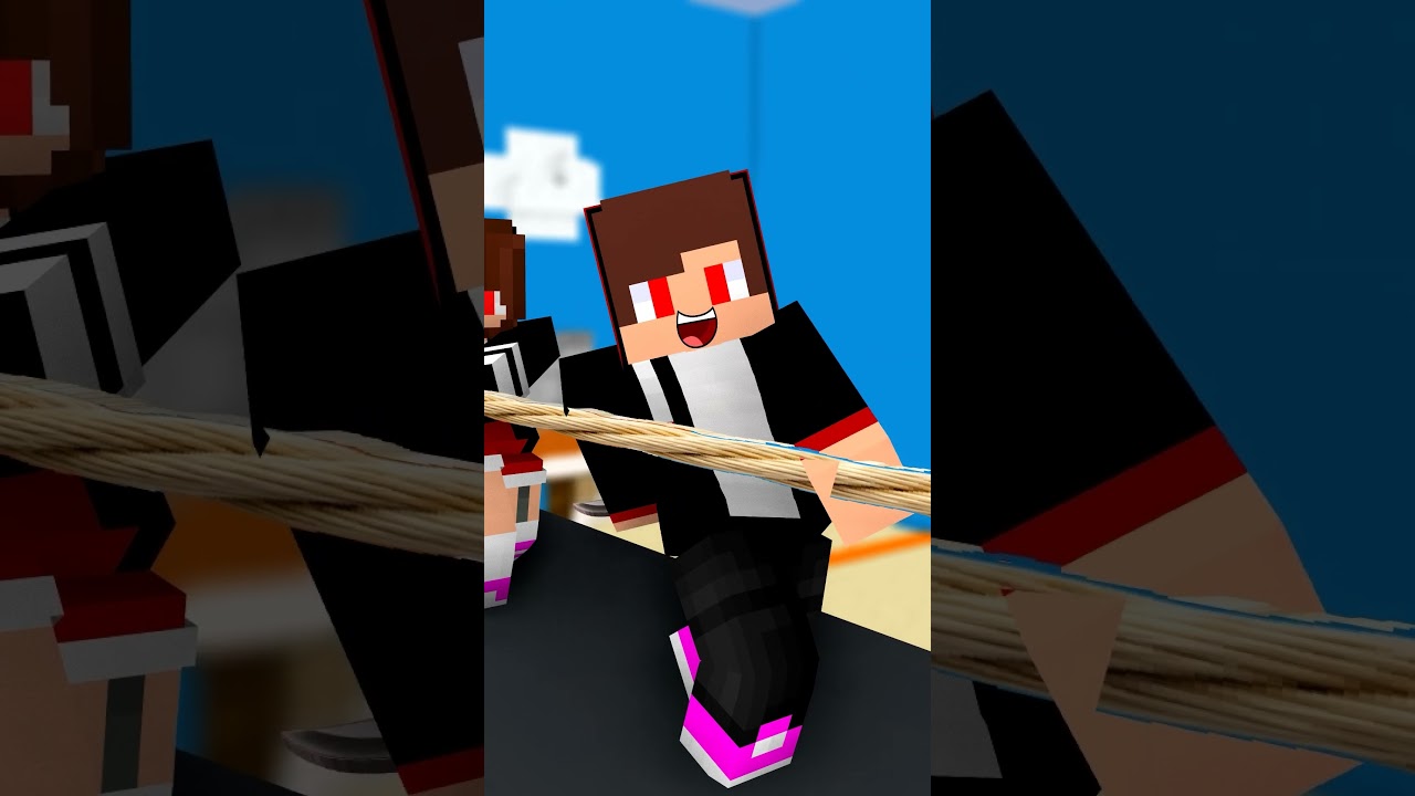 Tug Of War JJ and Mikey Squid Game - MAIZEN Minecraft Animation #minecraft #shorts #animation