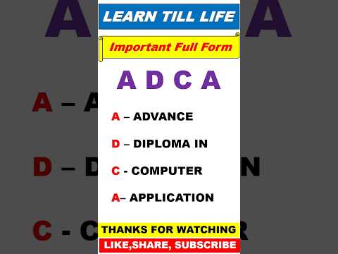 What is the full form of ADCA | Full form of ADCA