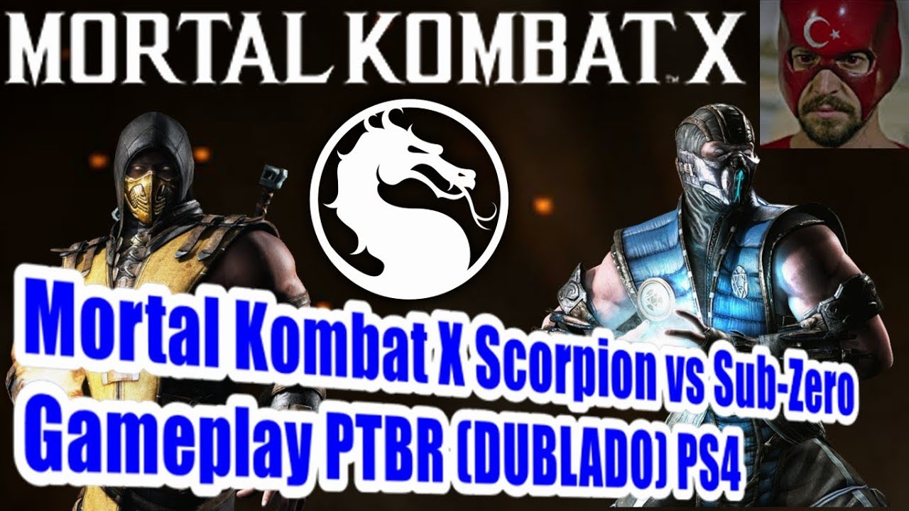 Mortal Kombat X Scorpion vs Sub Zero Gameplay PTBR DUBLADO PS4