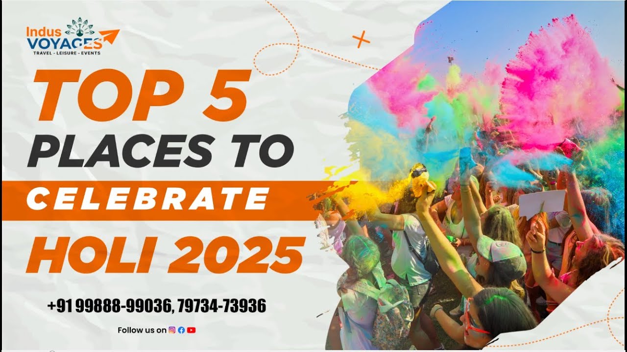 5 Places To Celebrate Holi Festival in India 🌈 | Famous Holi Places | Holi 2025 | Holi Trip