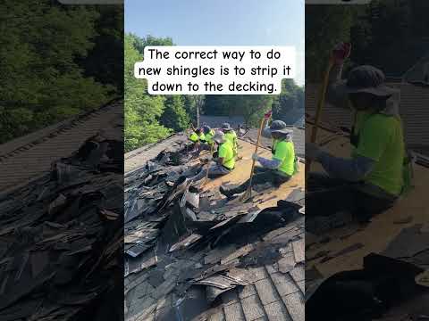How to remove 2 layers of shingles #roofing #construction #contractor