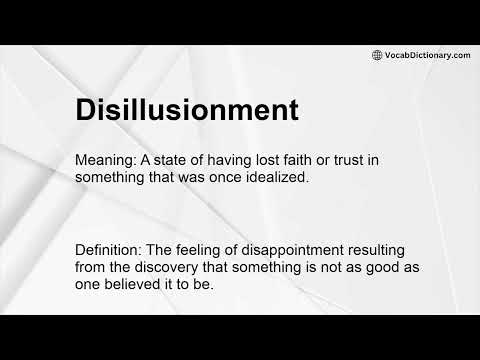 Disillusionment Meaning