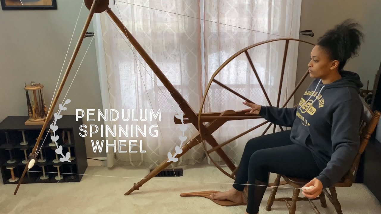 Handspinning on a Pendulum Spinning Wheel!