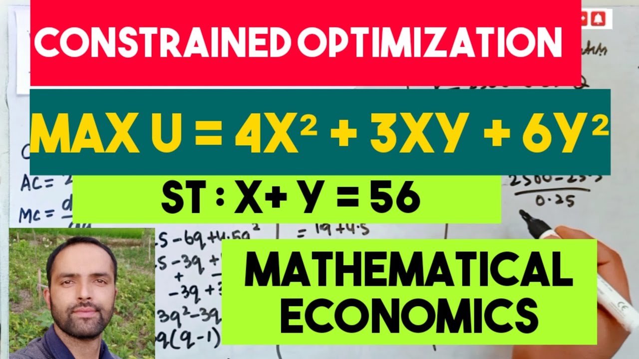Constrained Optimisation using Lagrange's Multiplier. #langrage #Multiplier #GATE #NET #ECONOMICS