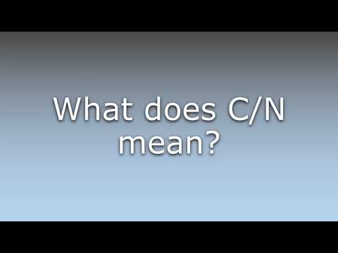 What does C/N mean?