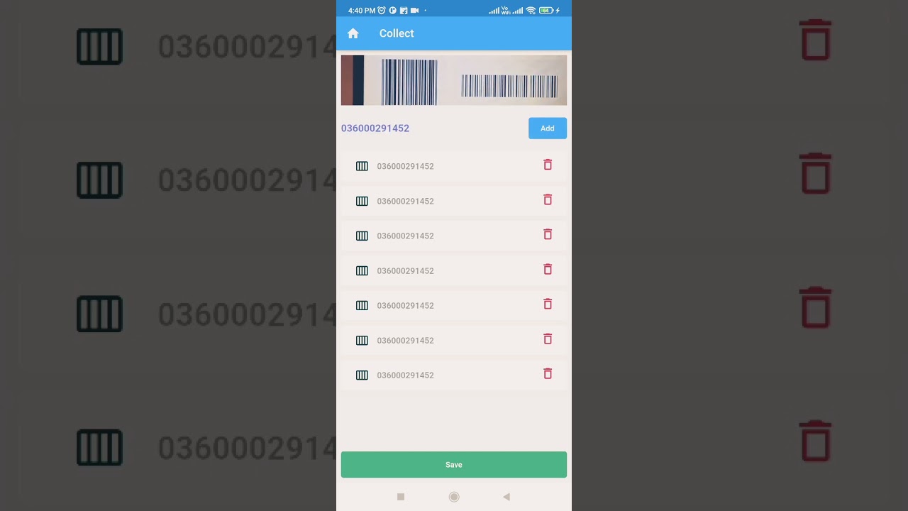Flutter barcode scaning application
