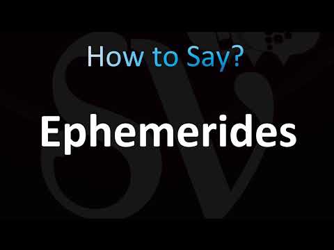 How to Pronounce Ephemerides (Correctly!)