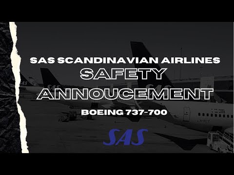 SAS Scandinavian Airlines Safety Annoucement (Audio Only) In English & Swedish