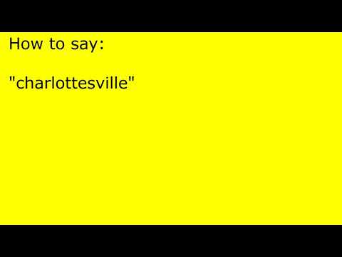 How to pronounce charlottesville