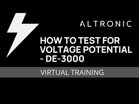 How to test for Voltage Potential - DE-3000