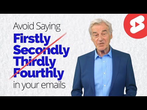 Don’t Say - Firstly… Secondly… Lastly | Use Better Transition Words | Email English Writing #shorts