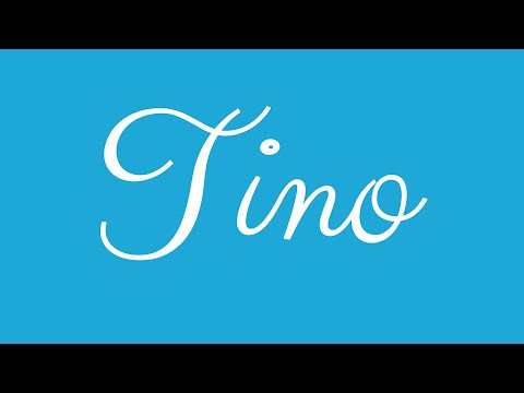 Learn how to Sign the Name Tino Stylishly in Cursive Writing