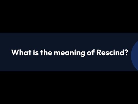 Rescind meaning in hindi | Rescind meaning | Rescind meaning in English | Rescind hindi