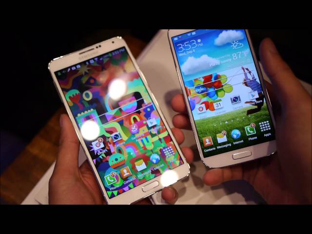 Samsung Galaxy Note 3 Vs Samsung Galaxy S4 First Look Phonearena