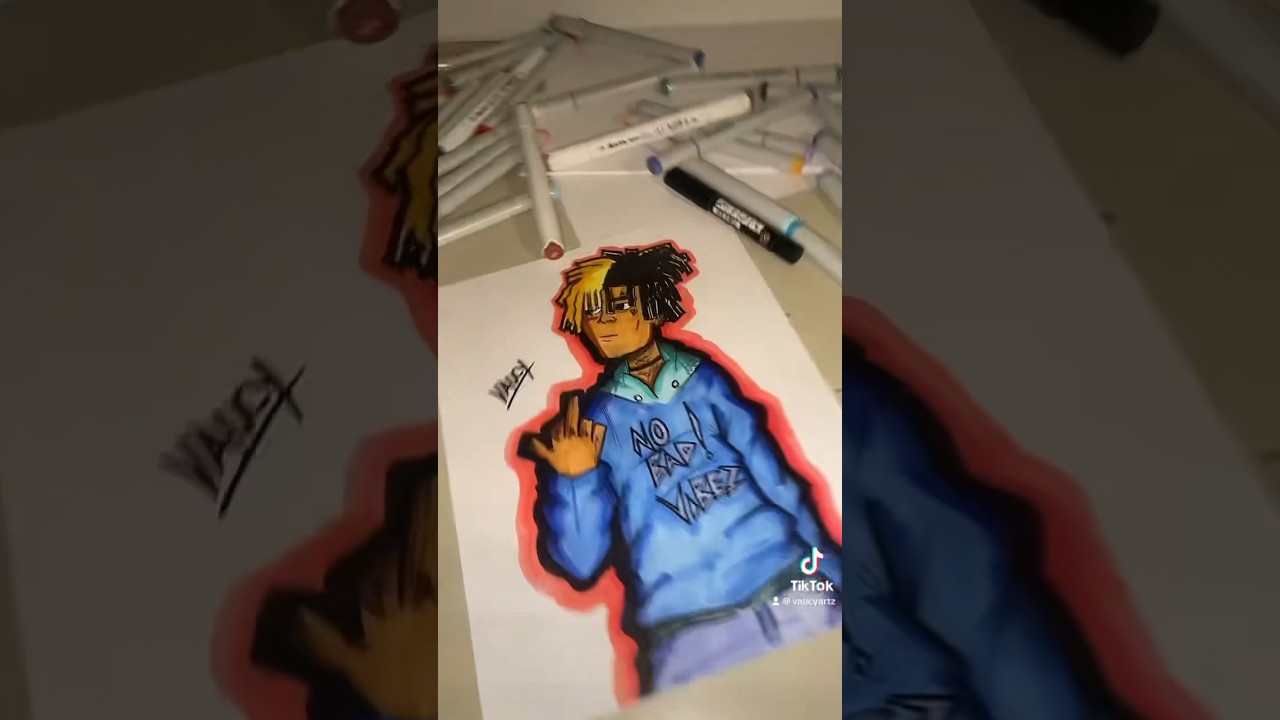 DRAWING XXXTENTACION INTO A CARTOON CHARACTER!! FOR SELL!!! #xxxtentacion #art #speeddrawing #draw