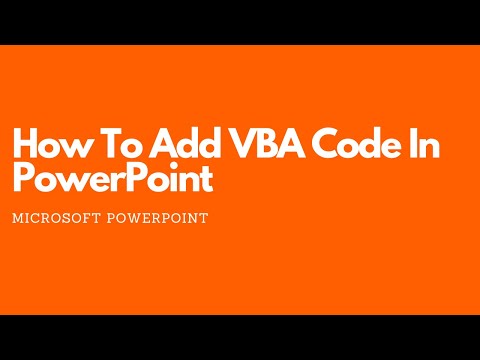 How To Add VBA Code In PowerPoint