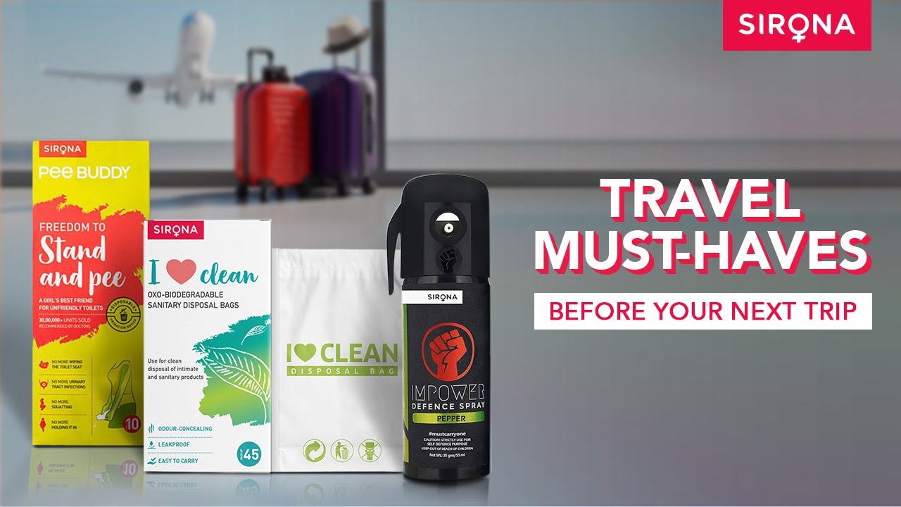 Travel Must Haves | Toilet Hygiene | Personal Safety | Sirona Hygiene