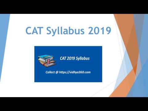 Download CAT Syllabus 2019, IIM CAT Exam Syllabus Topic Wise