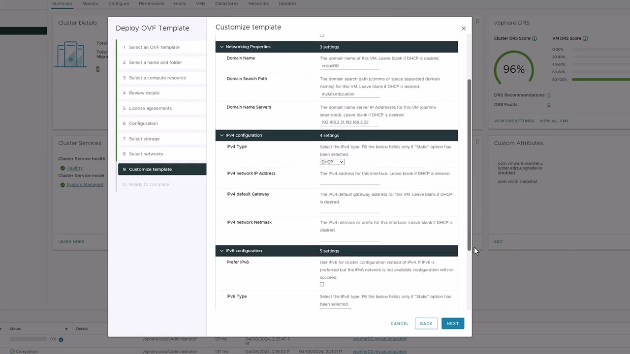 Initial deployment of VMware Aria Operations