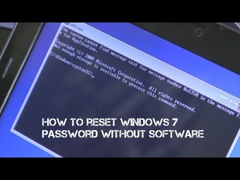Windows 7 Forgotten Password / Password Reset - Without CDs or Software