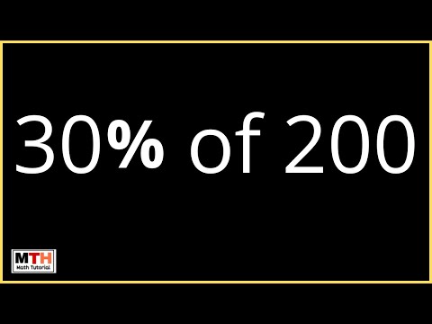30 percent of 200