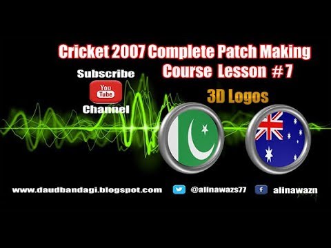 EA Cricket 07 Patch Making Tutorial#7│How To Make Teams 3D Logo in Urdu & Hindi