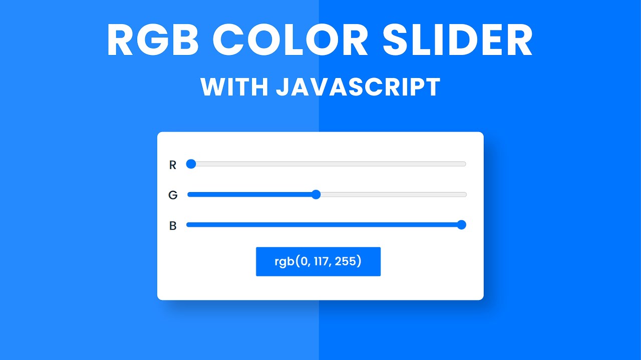 RGB Color Slider | HTML, CSS, Javascript