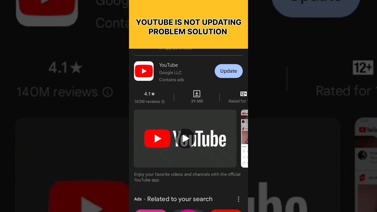 youtube is not updating android
