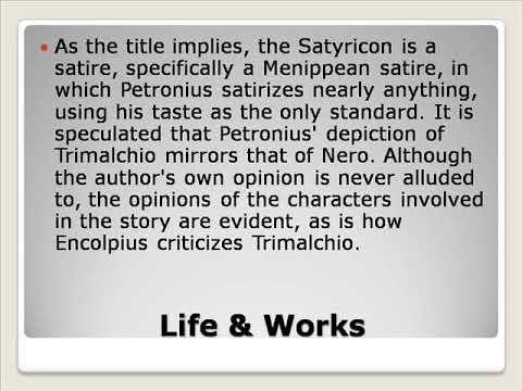 Gaius Petronius Arbiter Life & Works
