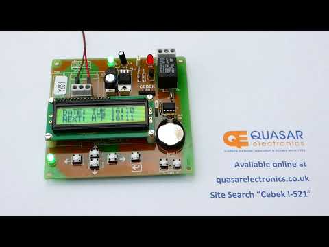 Cebek I-521 (CI521) - 12V Weekly Programmable Timer LCD Relay Module