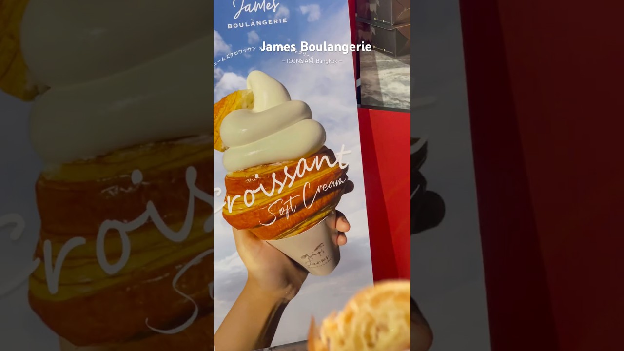 Croissant & soft serve must try at ICONSIAM 6 floor #bangkok #bangkokcafe #dessert #cafe #thailand