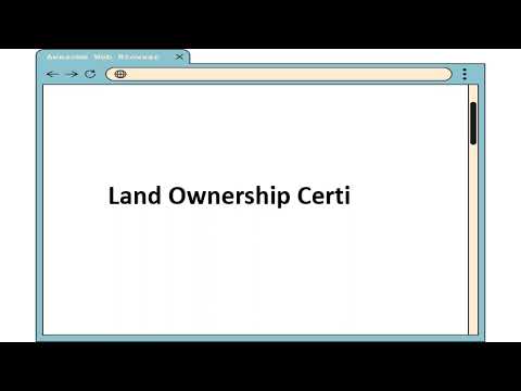 LAND OWNERSHIP CERTIFICATE