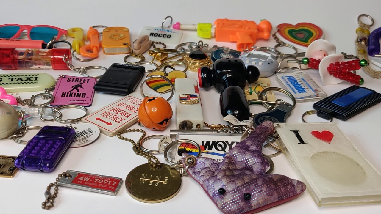 80s/90s Keychain Collection Haul vintage keychain unboxing