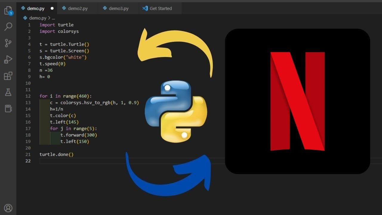 Netflix Logo Animation with Python .#netflix #logodesign #python #pythontutorial