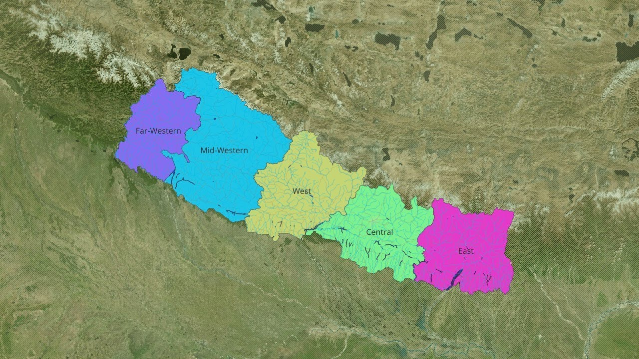 Population distribution in Nepal  (1950 -- 2022)