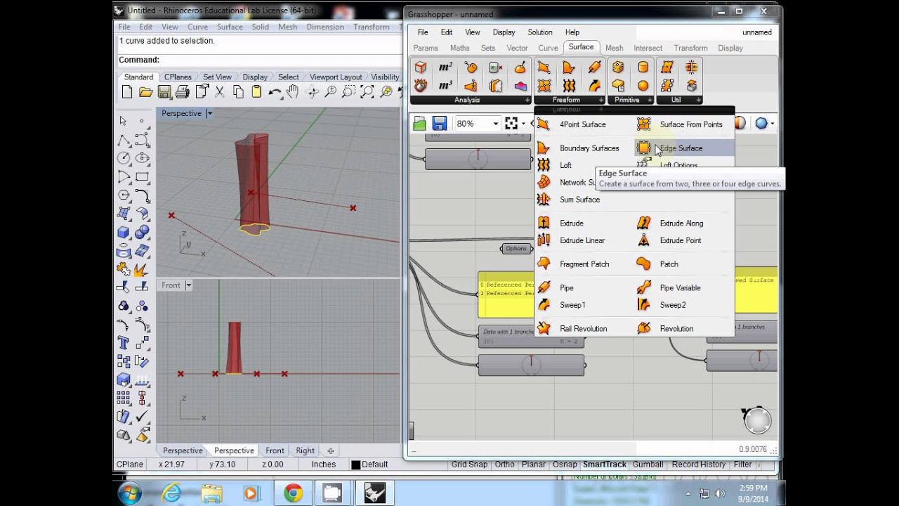 Grasshopper Tutorial: Closing Lofted Surface.