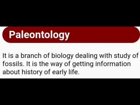 Definition of Palaeontology in Hindi Urdu