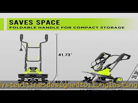STEELITE 14-Inch Corded Electric Tiller, 10 Amp Powerful Garden Cultivator for Soil Preparation and