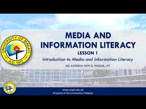 Lesson 1: Introduction to Media and Information Literacy | Media and Information Literacy