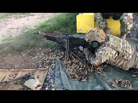 Shooting the M240 Bravo machine gun