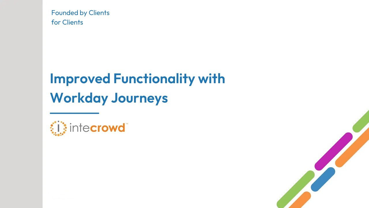 Improved Functionality with Workday Journeys